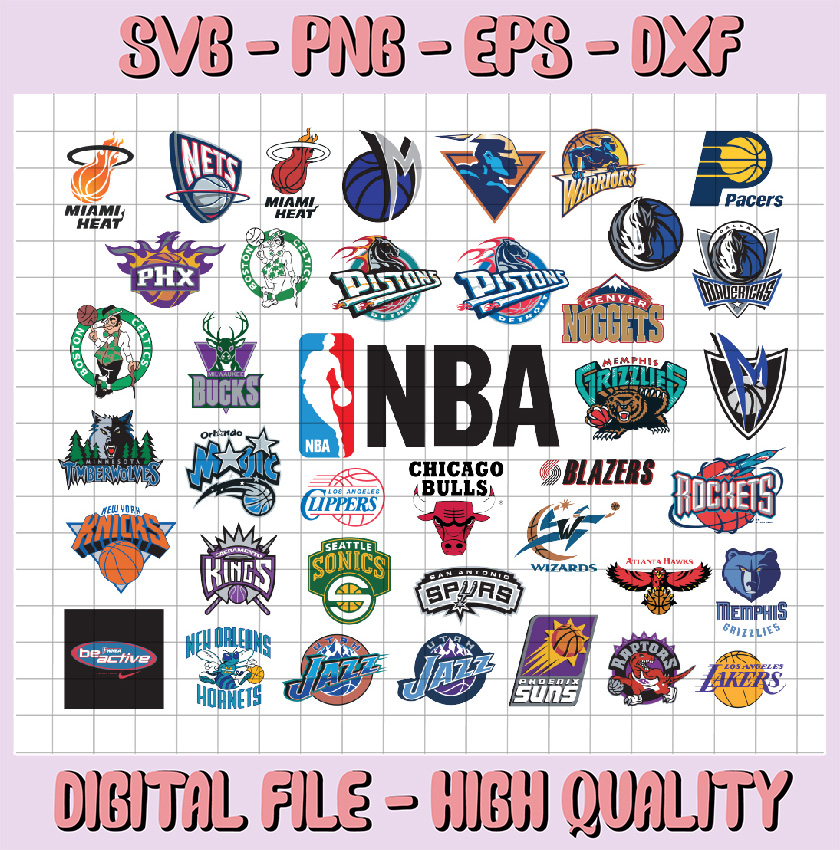 NBA Logo Bundle SVG, Nba Svg, Basketball svg, Png, Svg, Jpg, - Inspire ...