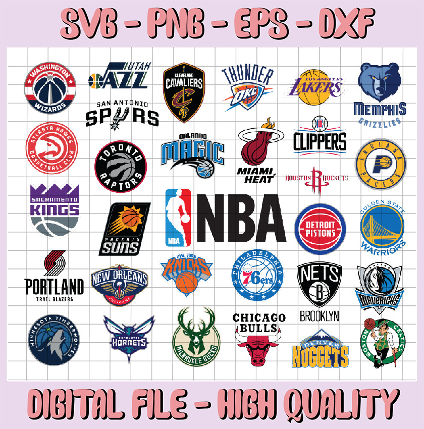 NBA Logo Bundle SVG, Nba Svg,Basketball svg, Png, Svg, Jpg, | Inspire ...