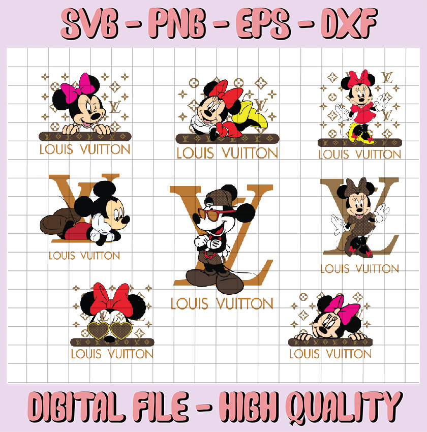 Bundle Disney Louis Vuitton Svg, Png, Eps, Dxf, Pdf, Mickey | Inspire ...