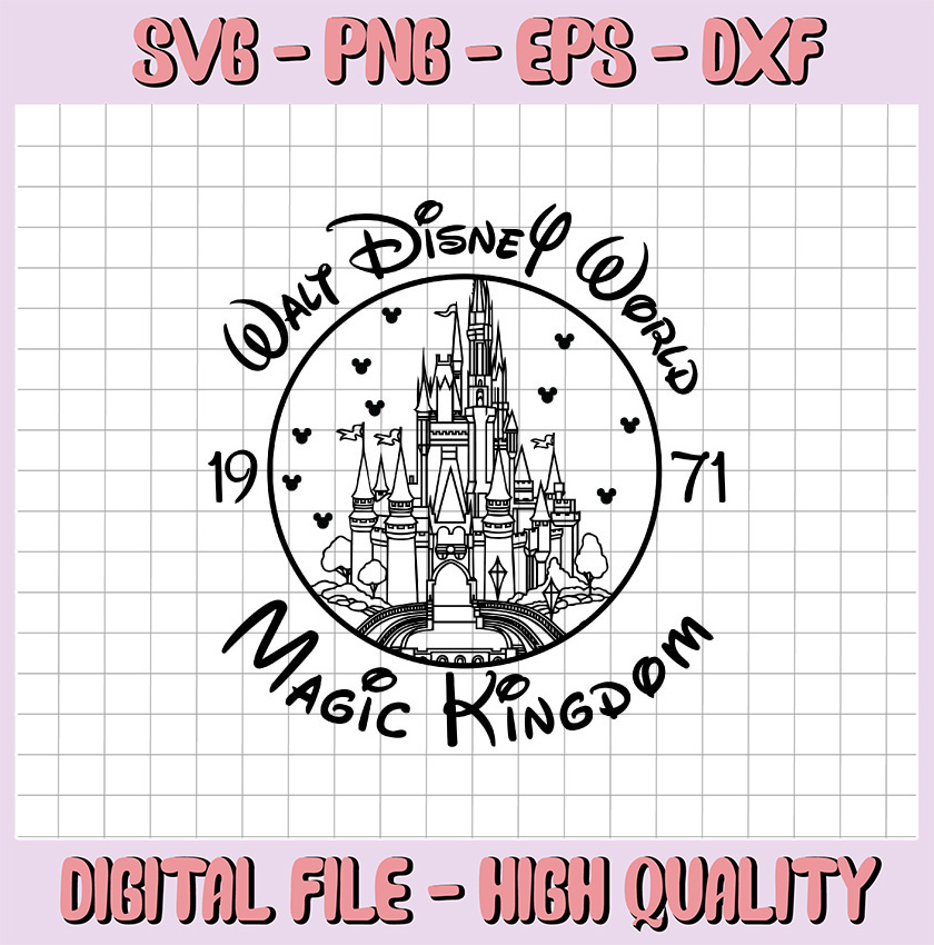 Disney magic kingdom svg, dxf, png, Waly Disney world svg, D | Inspire ...