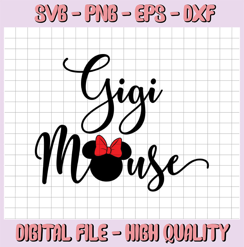 Gigi Mouse svg, Grandma Mouse svg, Minnie Mouse SVG Instant | Inspire ...