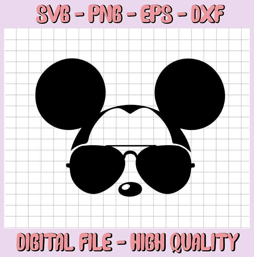 Mickey with Sunglasses SVG Mickey Mouse Castle SVG and PNG D | Inspire ...