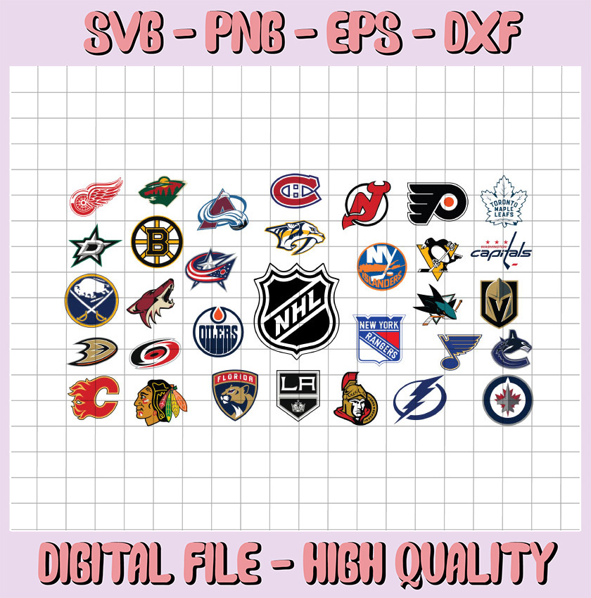 NHL Logo svg Bundle – Hockey League Logo–NHL Logo NHL Svg Cl | Inspire ...