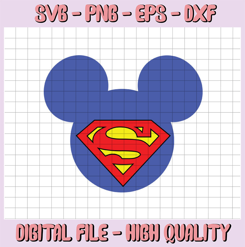 Mickey Mouse Superman Disney Cut File For T svg , Decals, Si - Inspire ...