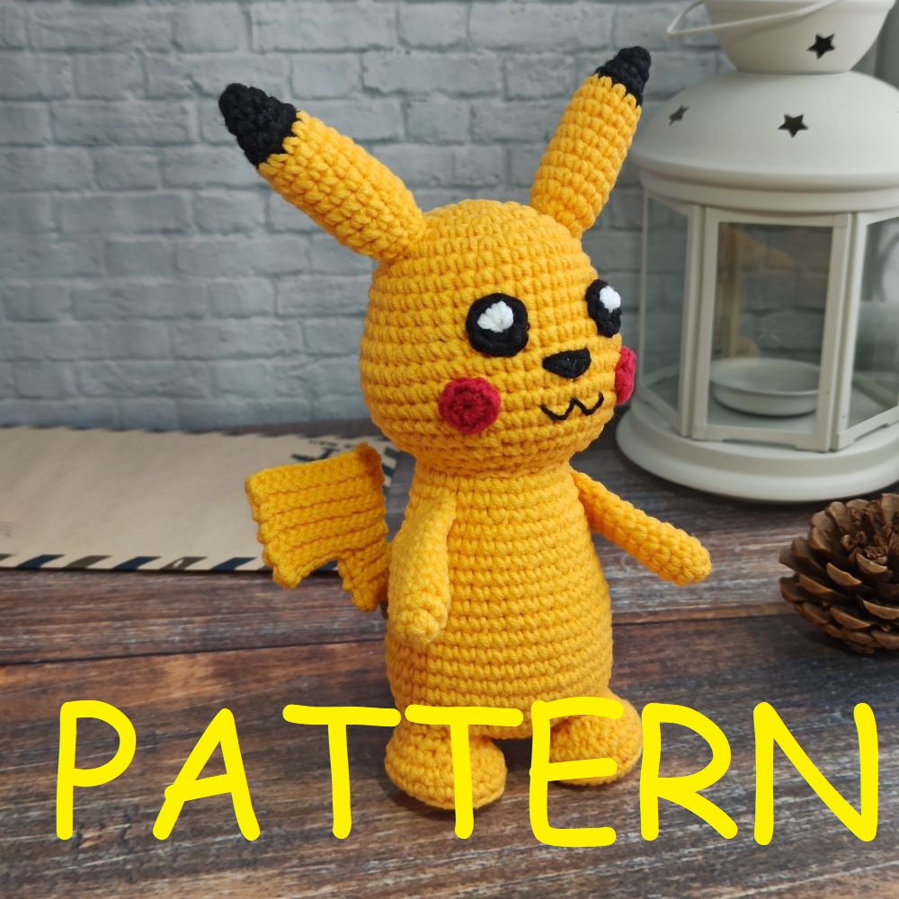 Pikachu toy crochet pattern Amigurumi pokemon Pikachu | Inspire Uplift