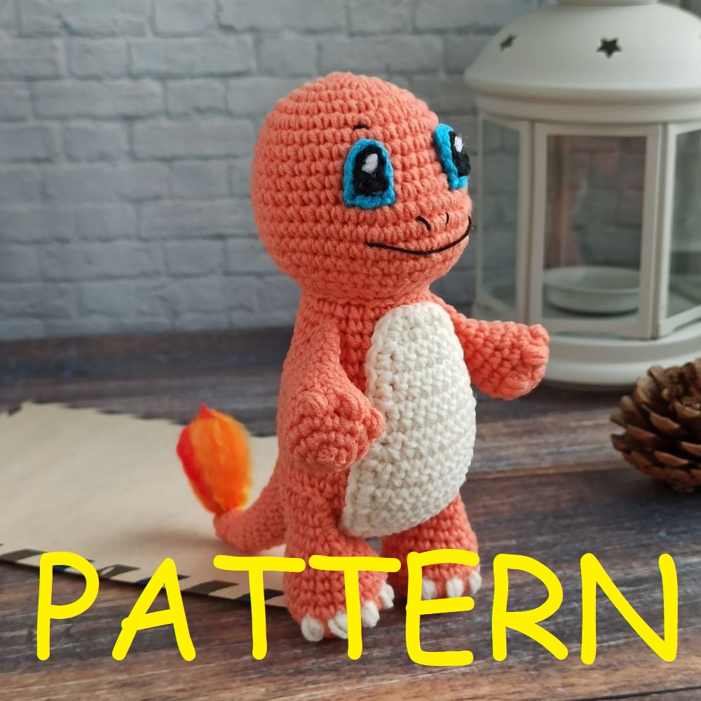 Pokemon Charmander toy crochet pattern Amigurumi Charmander | Inspire ...
