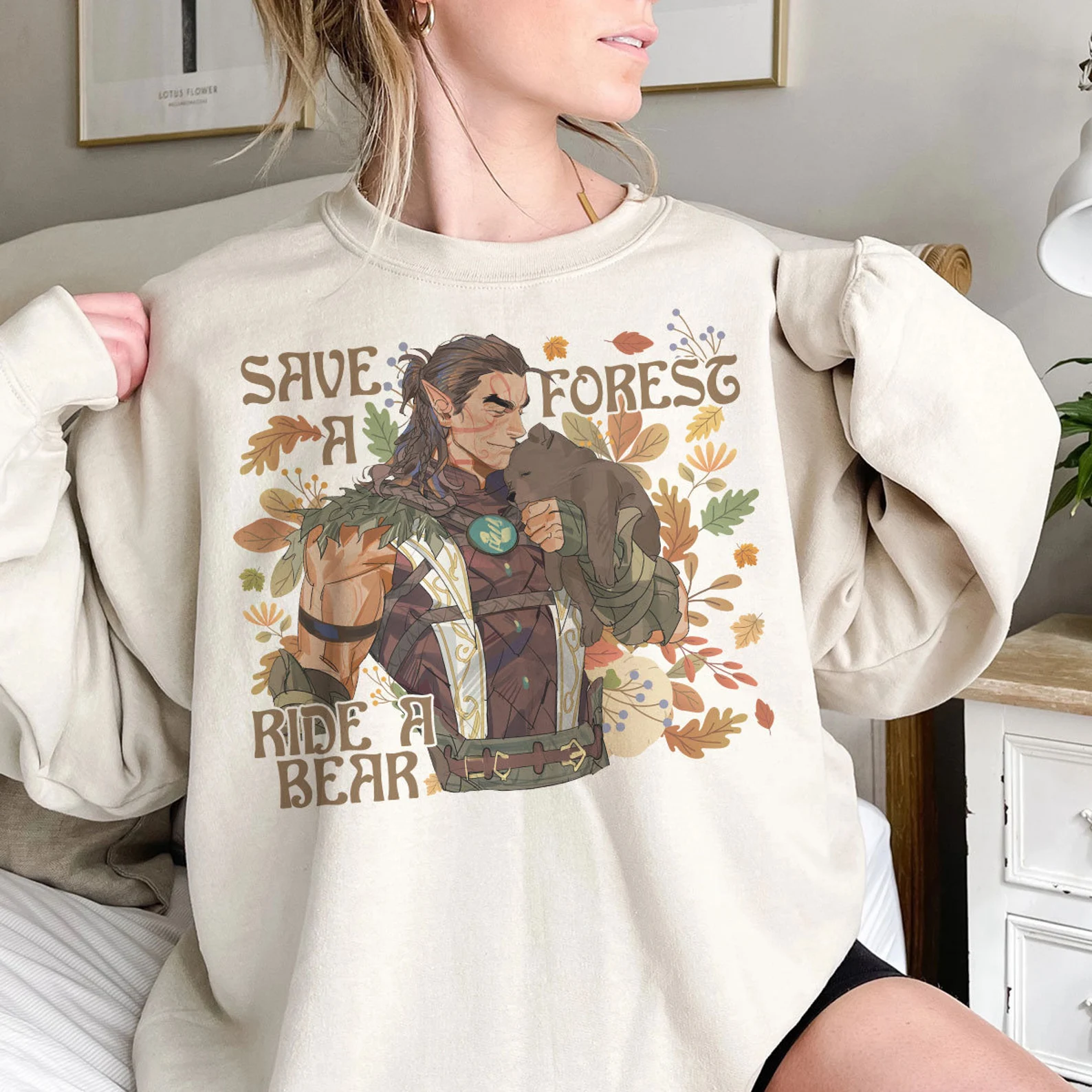 Halsin Save A Forest Ride A Bear sweatshirt, Halsin Baldur's | Inspire ...