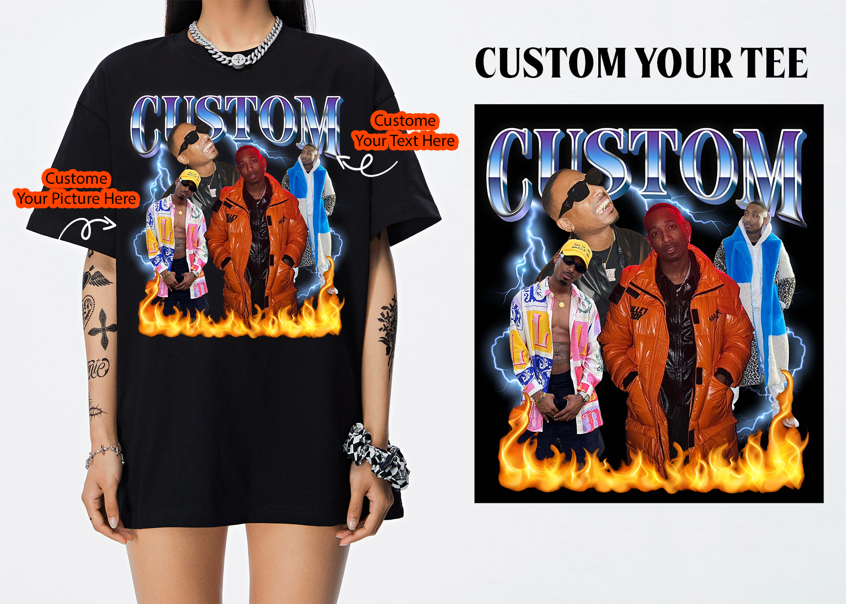 Custom Rapper Shirt, Custom Selfie Rapper Shirt, Fire and Li | Inspire ...