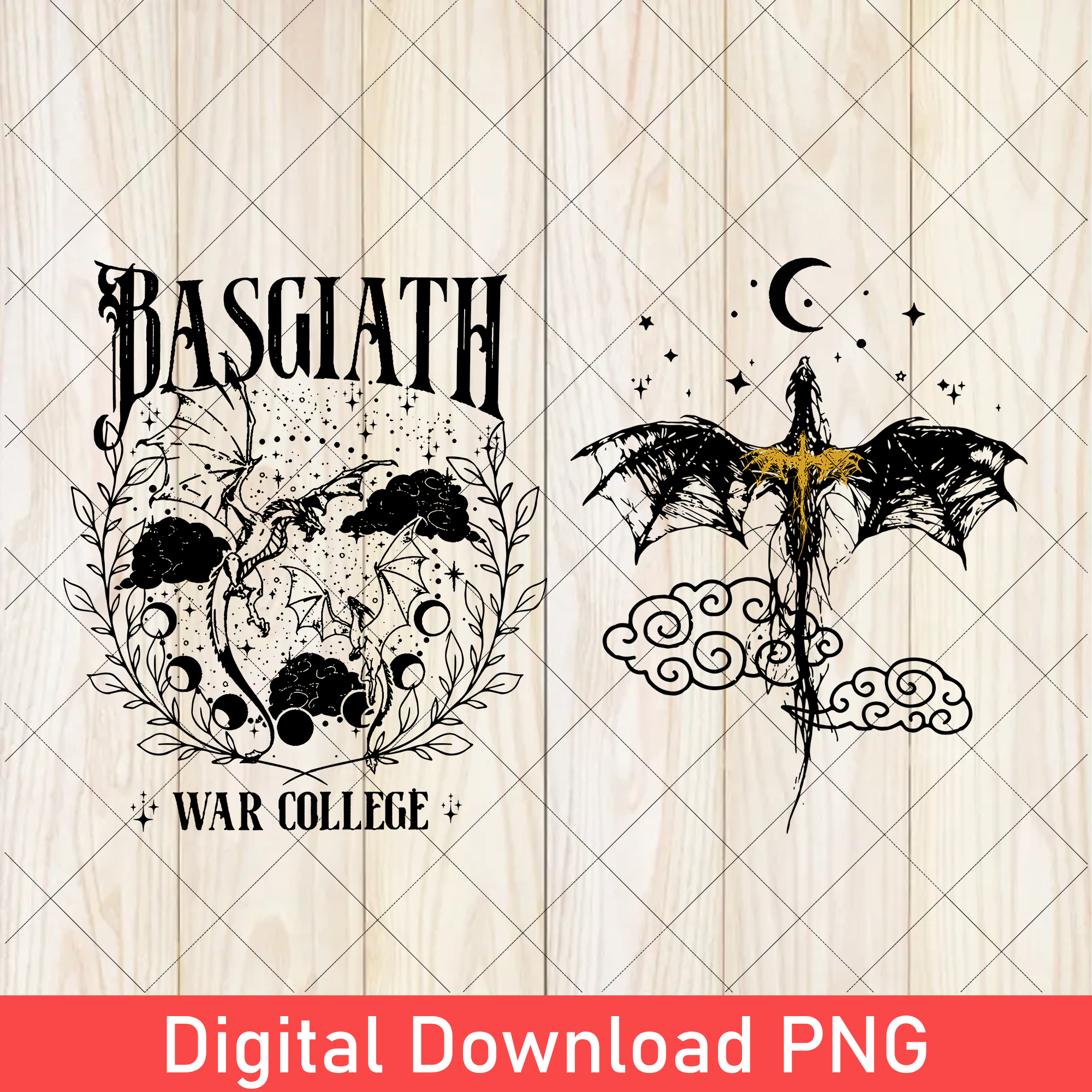 Vintage Fourth Wing PNG Basgiath War College Booktok PNG For - Inspire ...