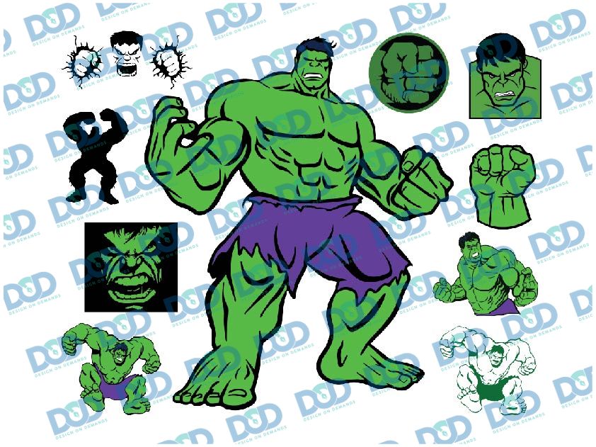 Hulk svg, Cricut Cutting File, Hulk bunlde Cartoon ClipArt, - Inspire ...