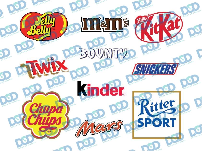 Candy Brands Logos Svg, Chocolate Labels Clipart, Sweet Bran | Inspire ...