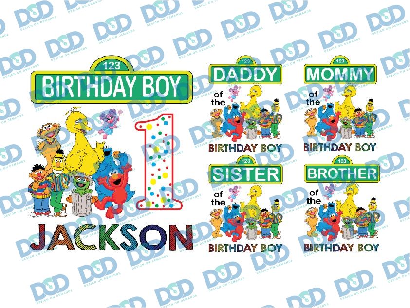Personalized Name Sesame Street Birthday Png, Elmo Family De | Inspire ...