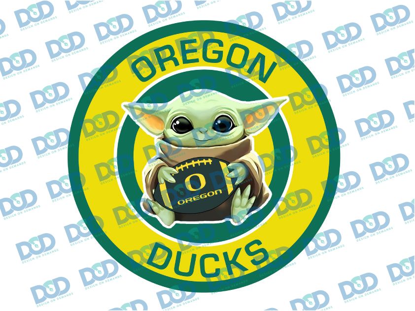 Baby Yoda with Oregon Ducks Football PNG,Baby Yoda png, NCAA - Inspire ...