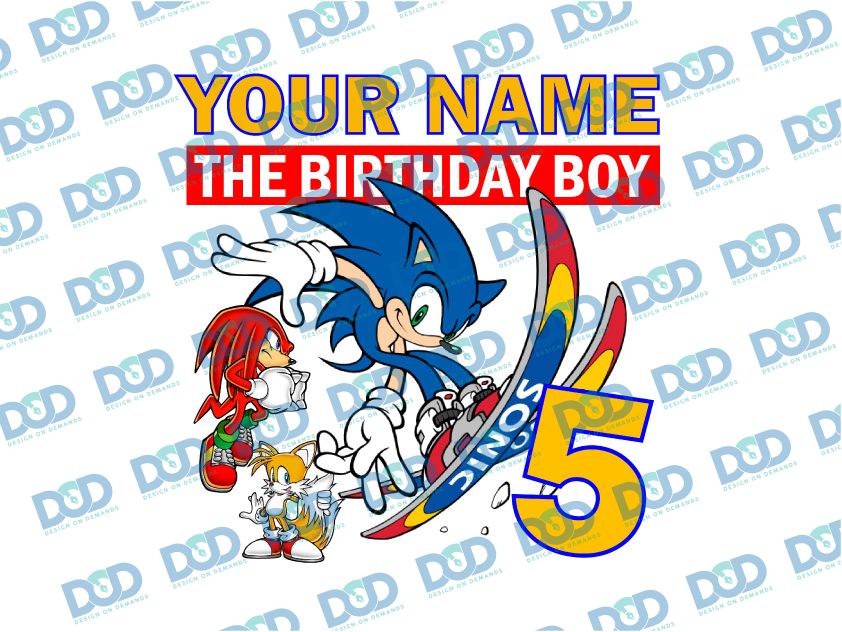 Sonic and Friends Birthday Digital Design, Personalize Birth - Inspire ...