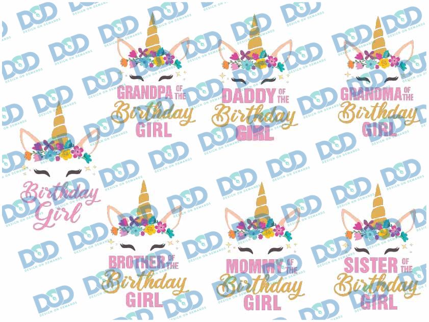 Unicorn Family svg Bundle, Family Unicorn Birthday svg, Unic - Inspire ...