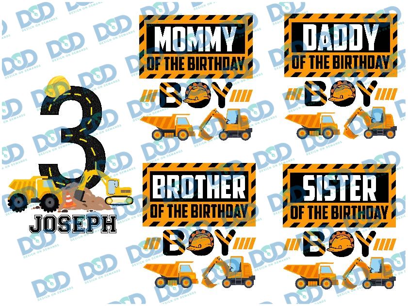 Personalized Construction Svg, Family Construction Birthday - Inspire ...