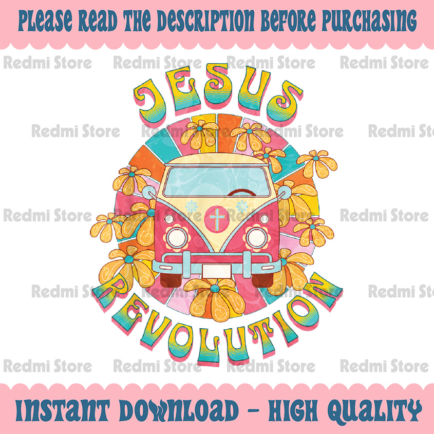 Jesus - Revolution People Retro Van Bus Christian Faith Png, | Inspire ...
