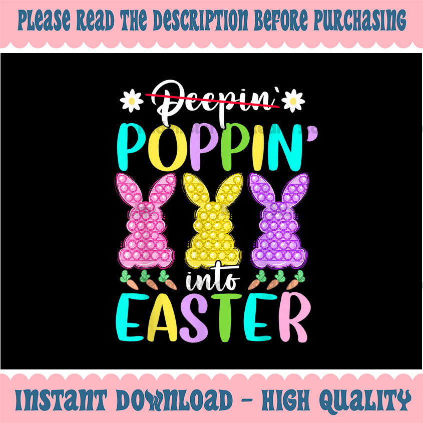 Funny Poppin Into Easter Png, Bunny Easter Girls Fidget Toy | Inspire ...