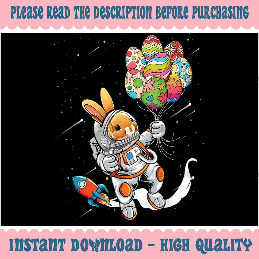 Easter Day Astronaut Bunny Rabbit Planet Egg Png, Cute Bunny | Inspire ...