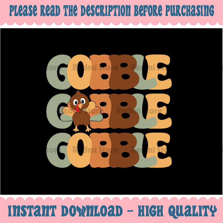 Thanksgiving Gobble Gobble Svg, Turkey Gobble Family Svg, Th | Inspire ...