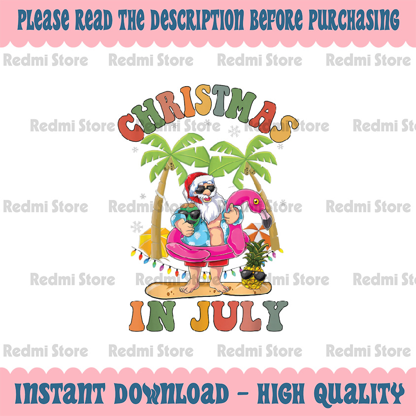 Christmas In July Santa Summer Beach Vacation Png, Lake time | Inspire ...