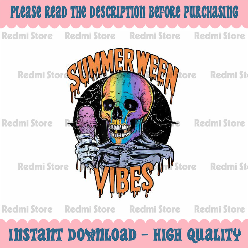 PNG ONLY Summerween Vibe Png, Spooky Summer Skull Png, Hallo | Inspire ...