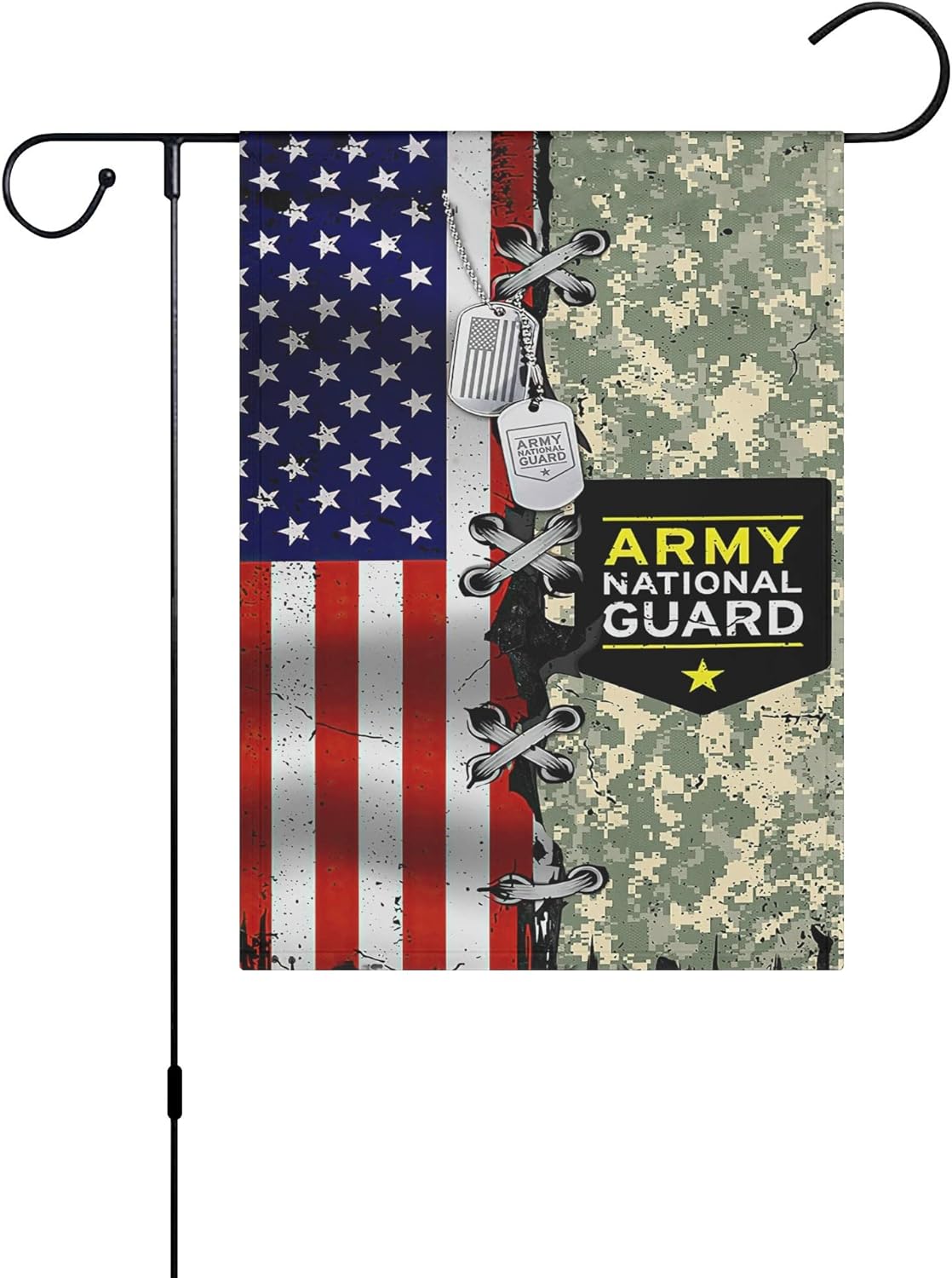 Army National Guard Camo American Flag Hanging Banner - 12x1 | Inspire ...