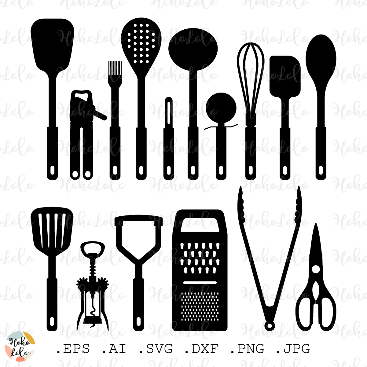 Kitchen Utensils Tools Svg, Kitchen Utensils Tools Silhouett | Inspire ...