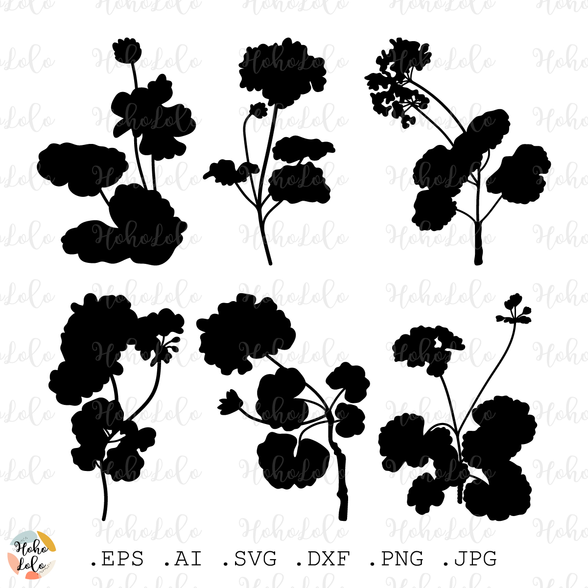 Geranium Svg, Geranium Silhouette, Geranium Cricut, Geranium | Inspire ...