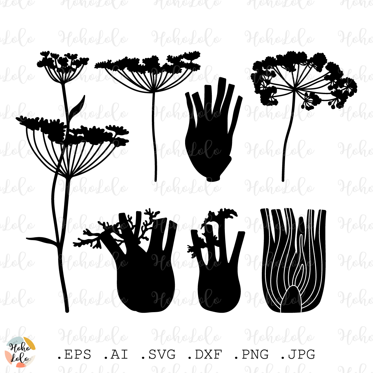 Fennel Svg, Fennel Silhouette, Fennel Cricut, Fennel Stencil | Inspire ...