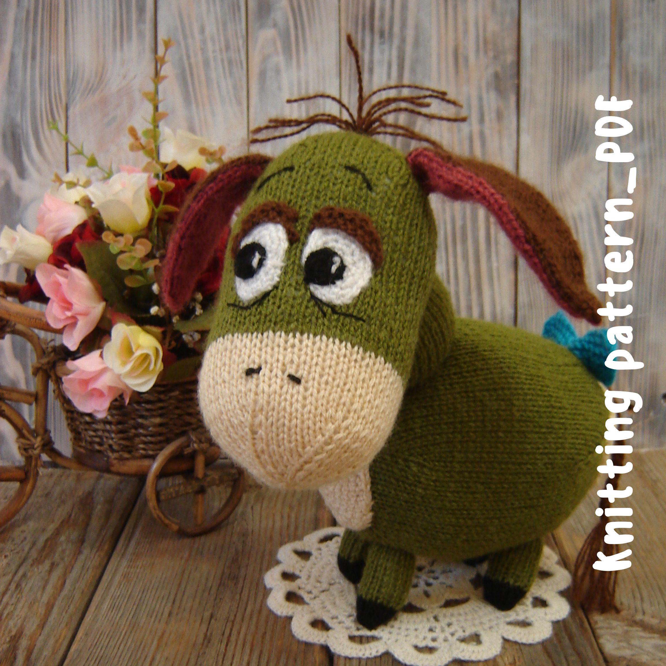 Toy Knitting Patterns - Knit your own plush Eeyore, farm ani | Inspire ...