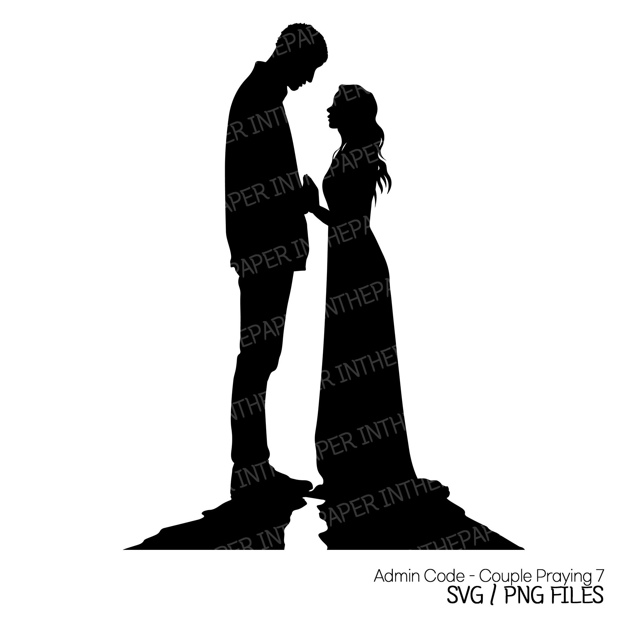 Praying Couple SVG | Valentine's Day PNG Woman Man Hands Div - Inspire ...