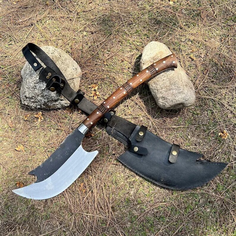 Custom Handmade Carbon Steel Blade Long Haft Viking Axe | Hu | Inspire ...