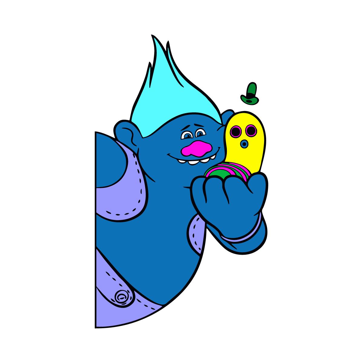 Biggie with Mr Dinkles Trolls Svg, Dxf Eps Pdf Png, Cricut, | Inspire ...