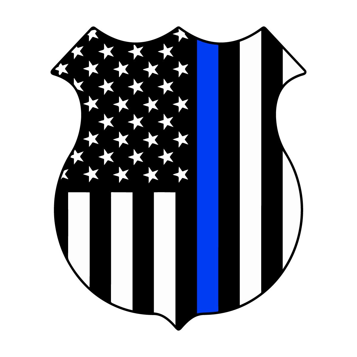 Police Badge Split Monogram Blue Line SVG , Police Shield Ro | Inspire ...