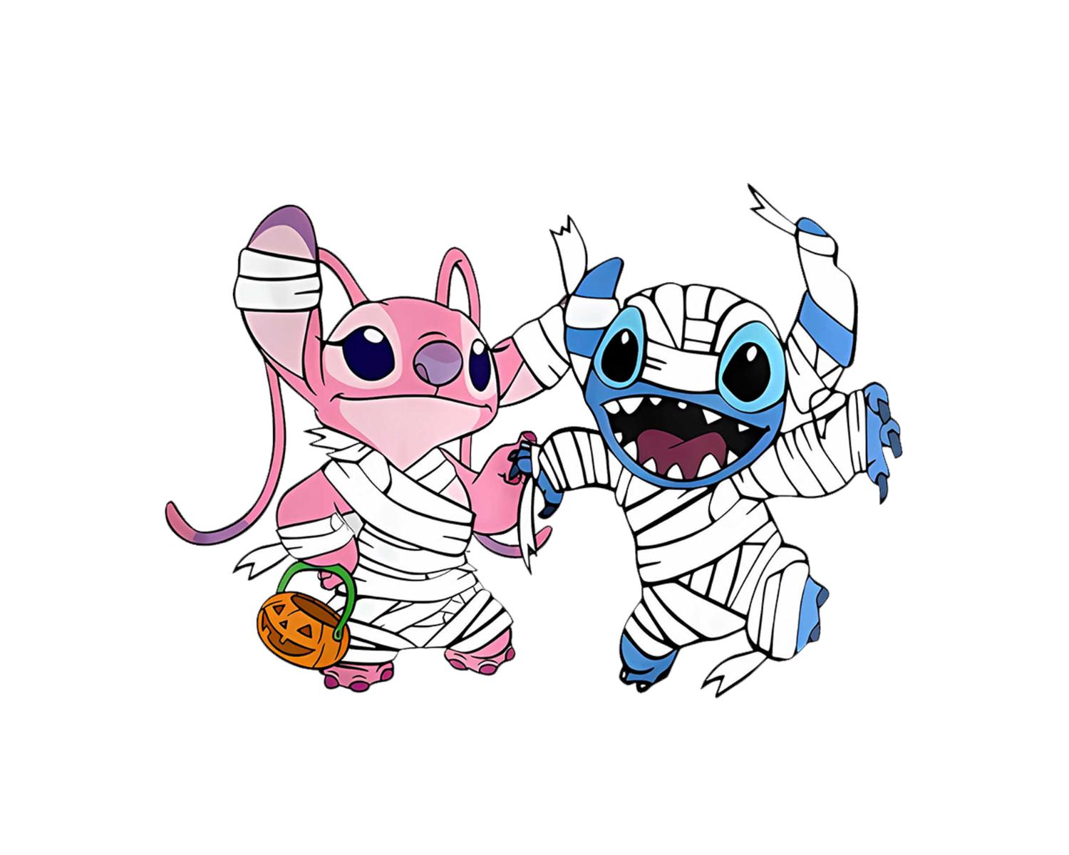 Stitch and Angel Mummies PNG, Halloween Mummies, Lilo and S | Inspire ...