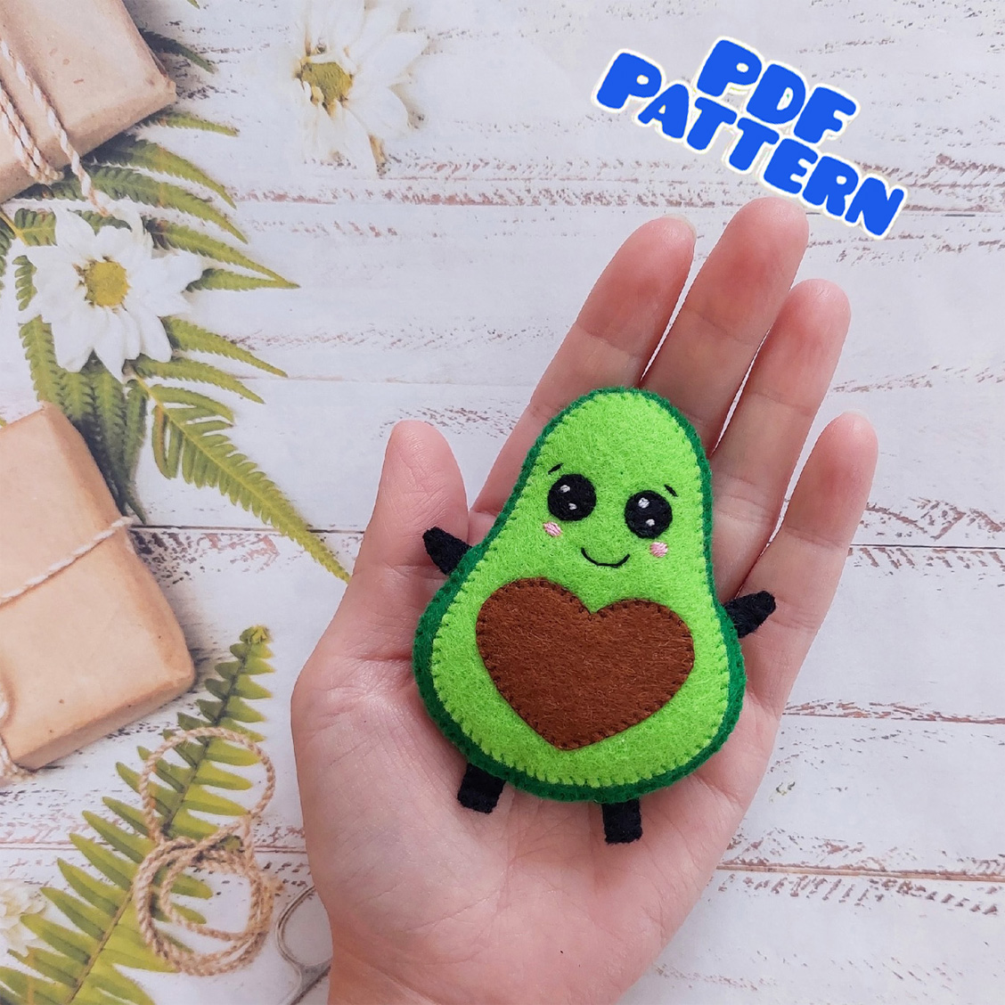 Avocado Felt pattern Avocado ornament Felt food pattern Felt | Inspire Uplift