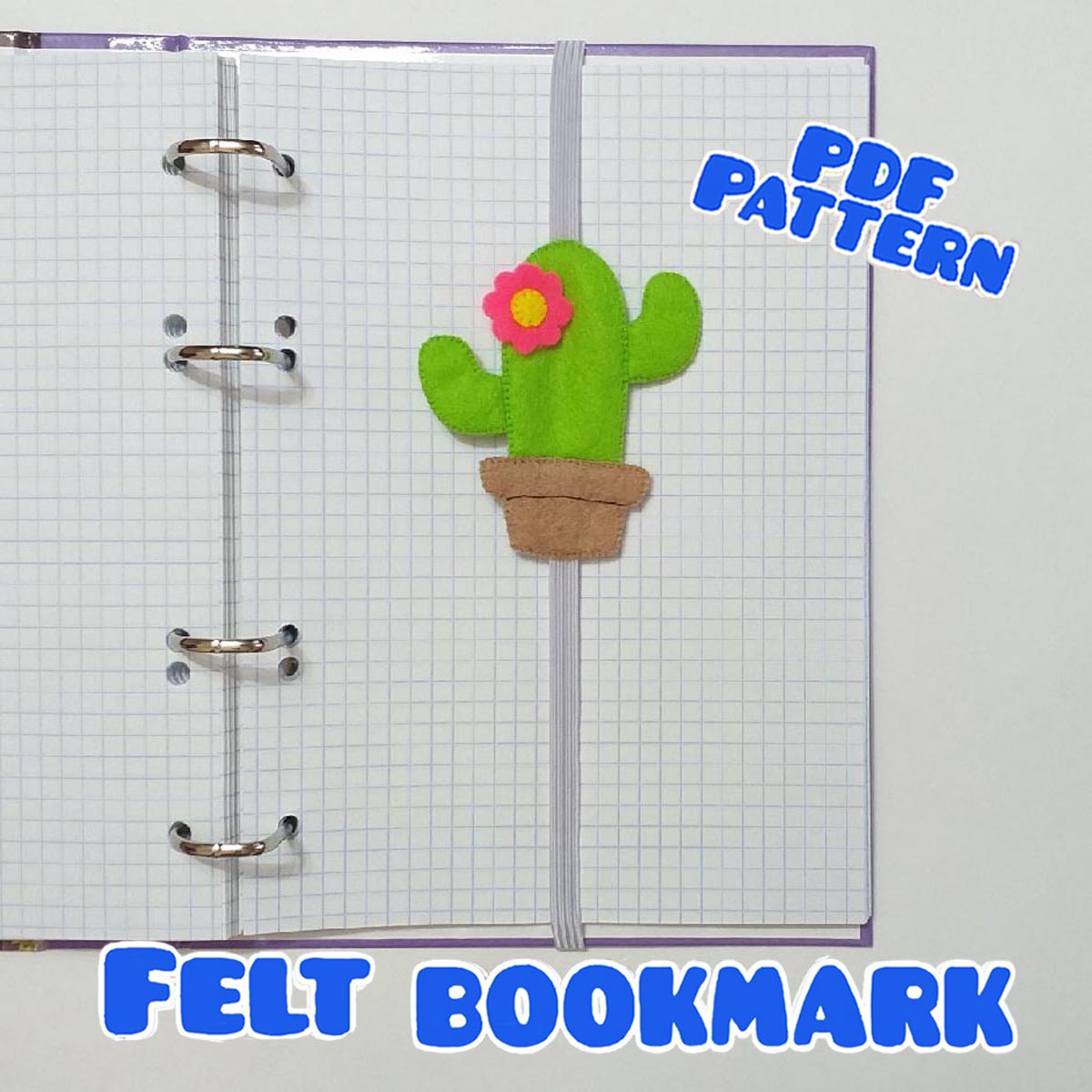 Pattern felt bookmark book cactus Diy felt pattern Felt Cact | Inspire ...
