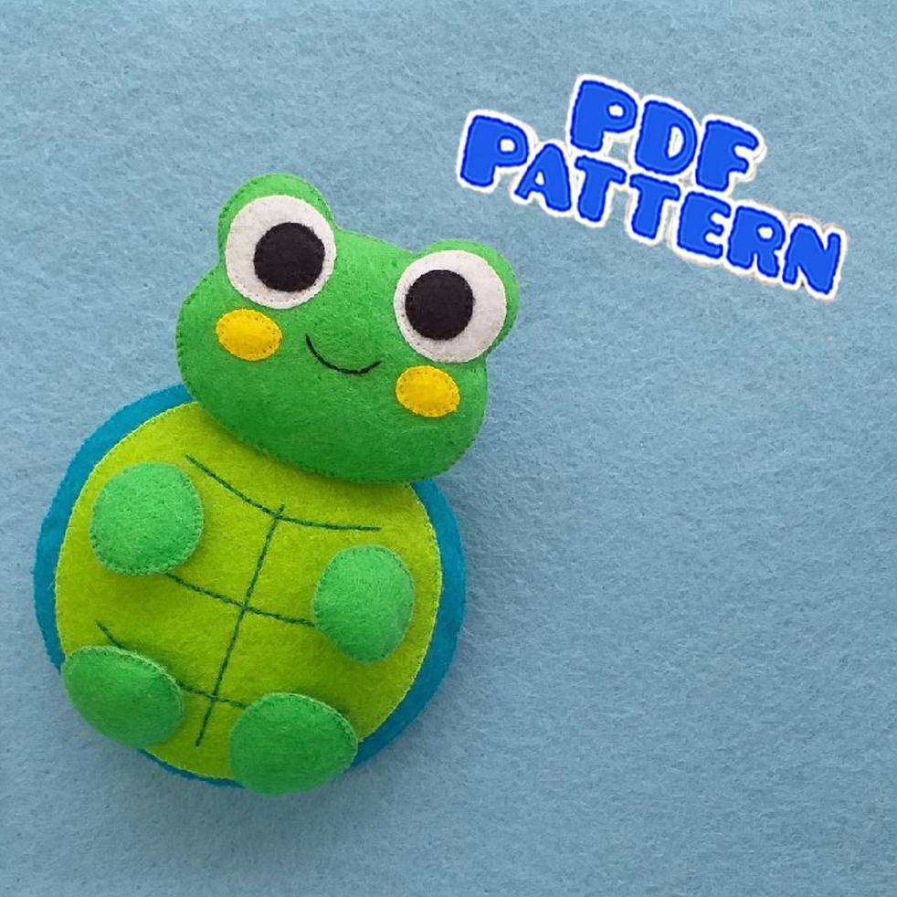 Felt Turtle Pattern Sea Turtle Plush sewing Pattern baby mob | Inspire ...