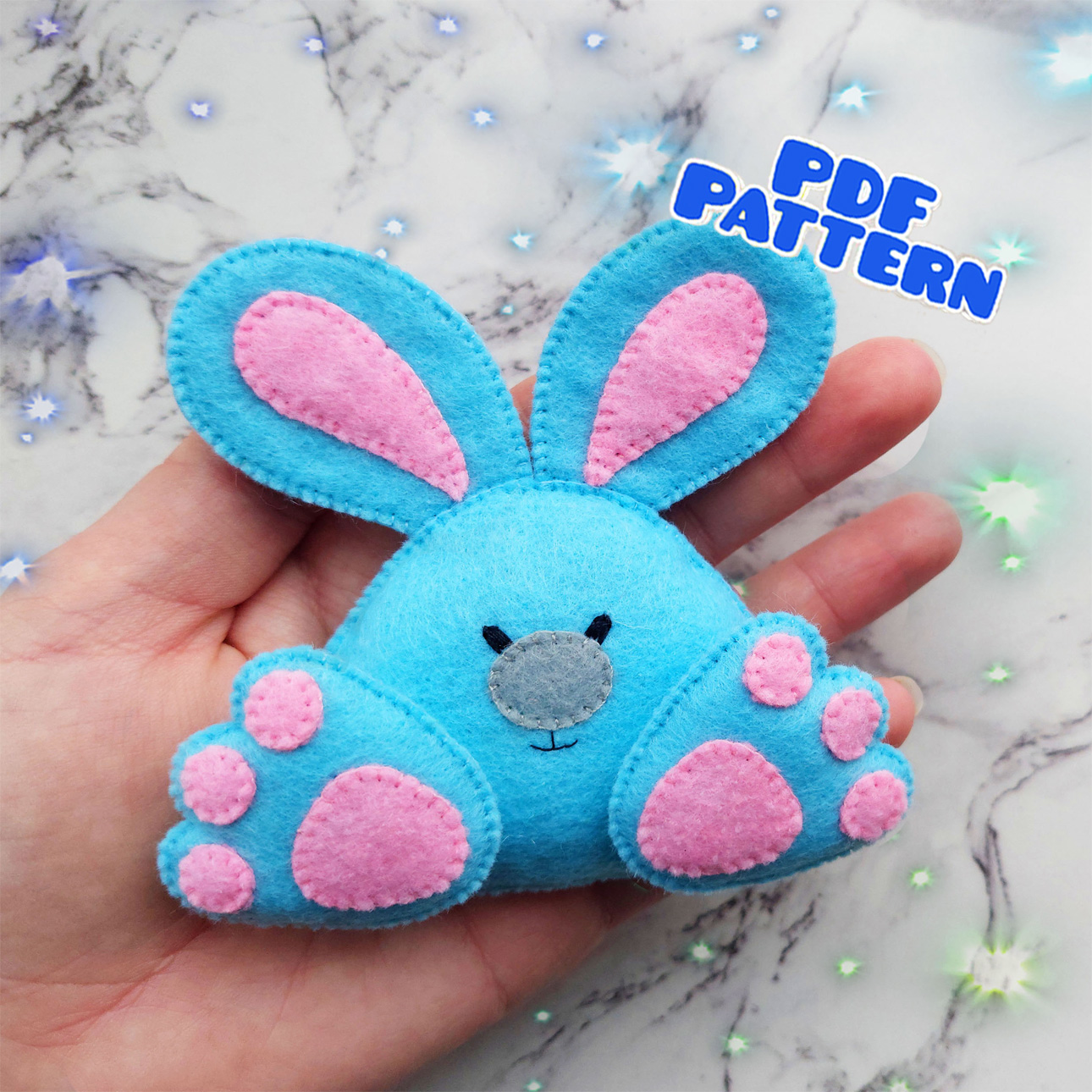 Felt easter bunny pattern Easter bunny doll Rabbit pattern E | Inspire ...