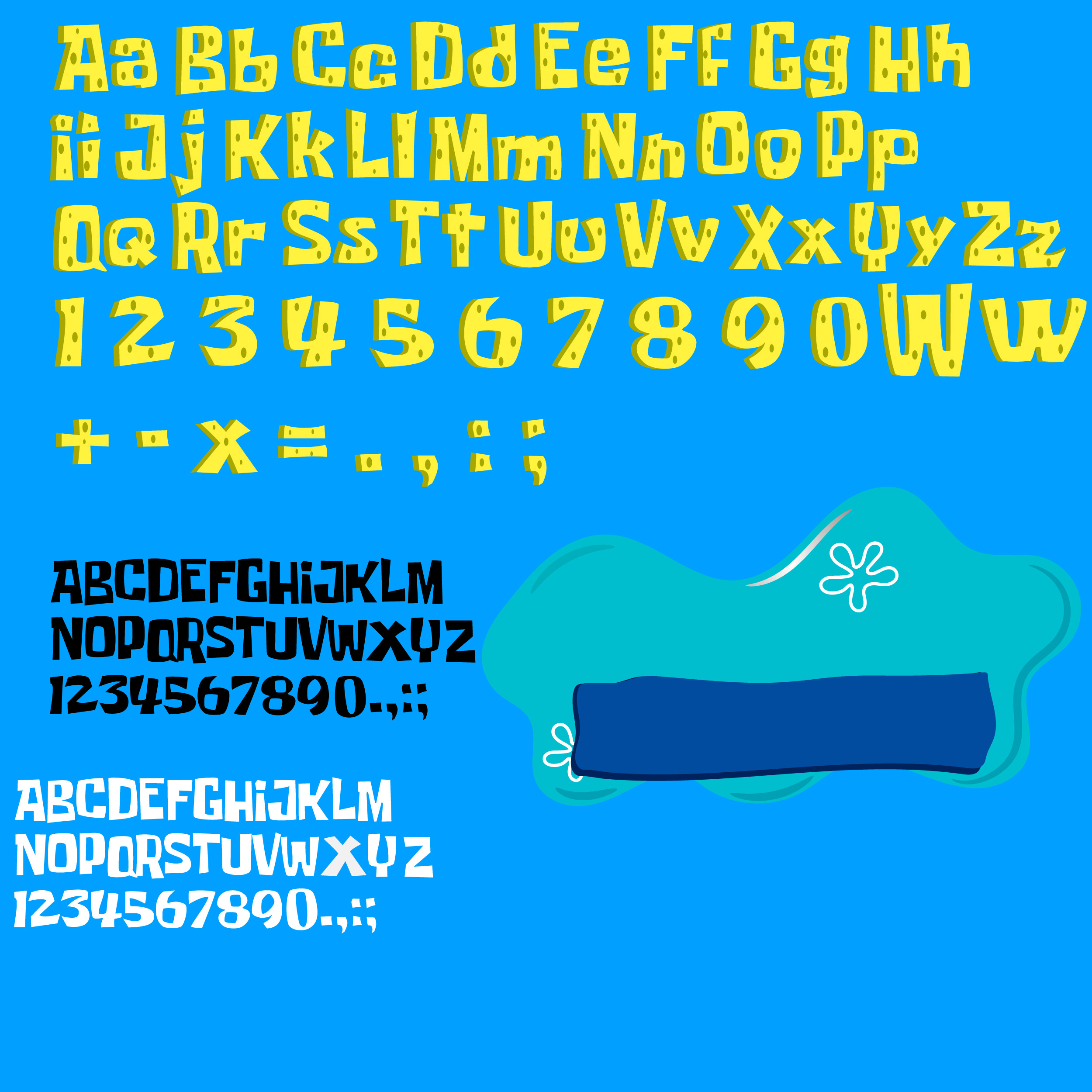 Spongebob Font And Banner Svg Files For Cricut Easy To P Inspire Uplift