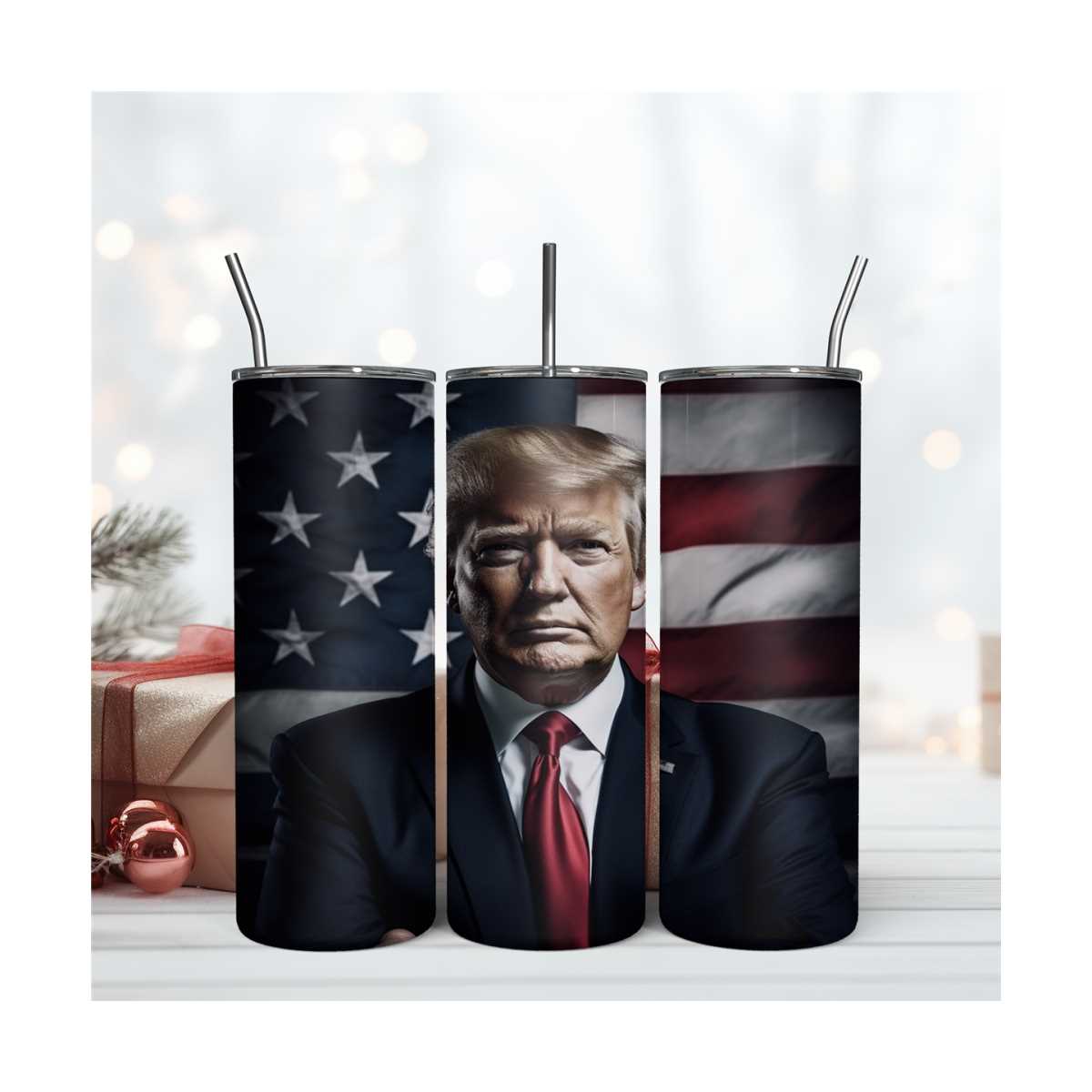Donald Trump 20 oz Skinny Tumbler Wrap Sublimation Design | Inspire Uplift