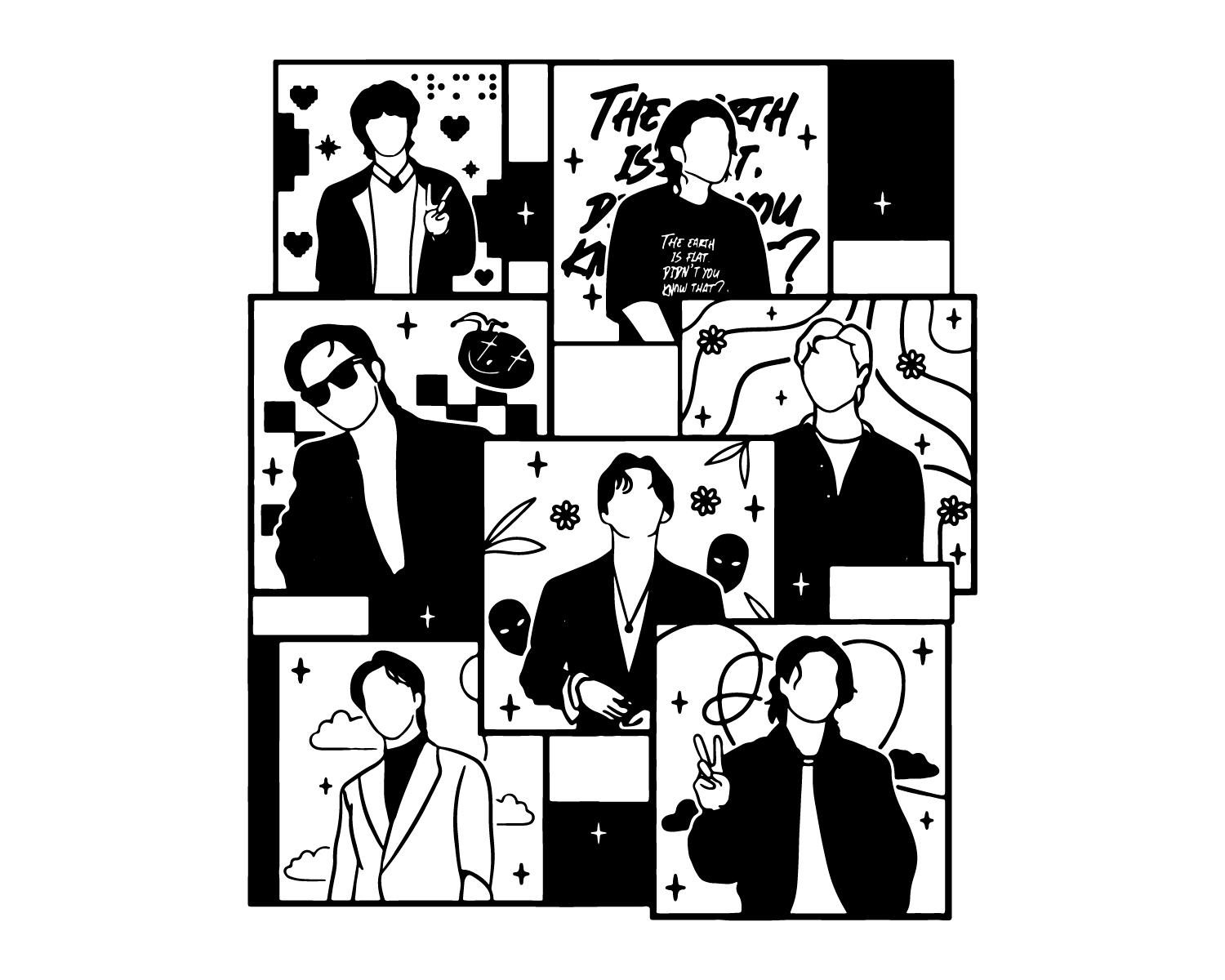 Bts members portrait package SVG , bts group kpop PNG , Bts | Inspire ...