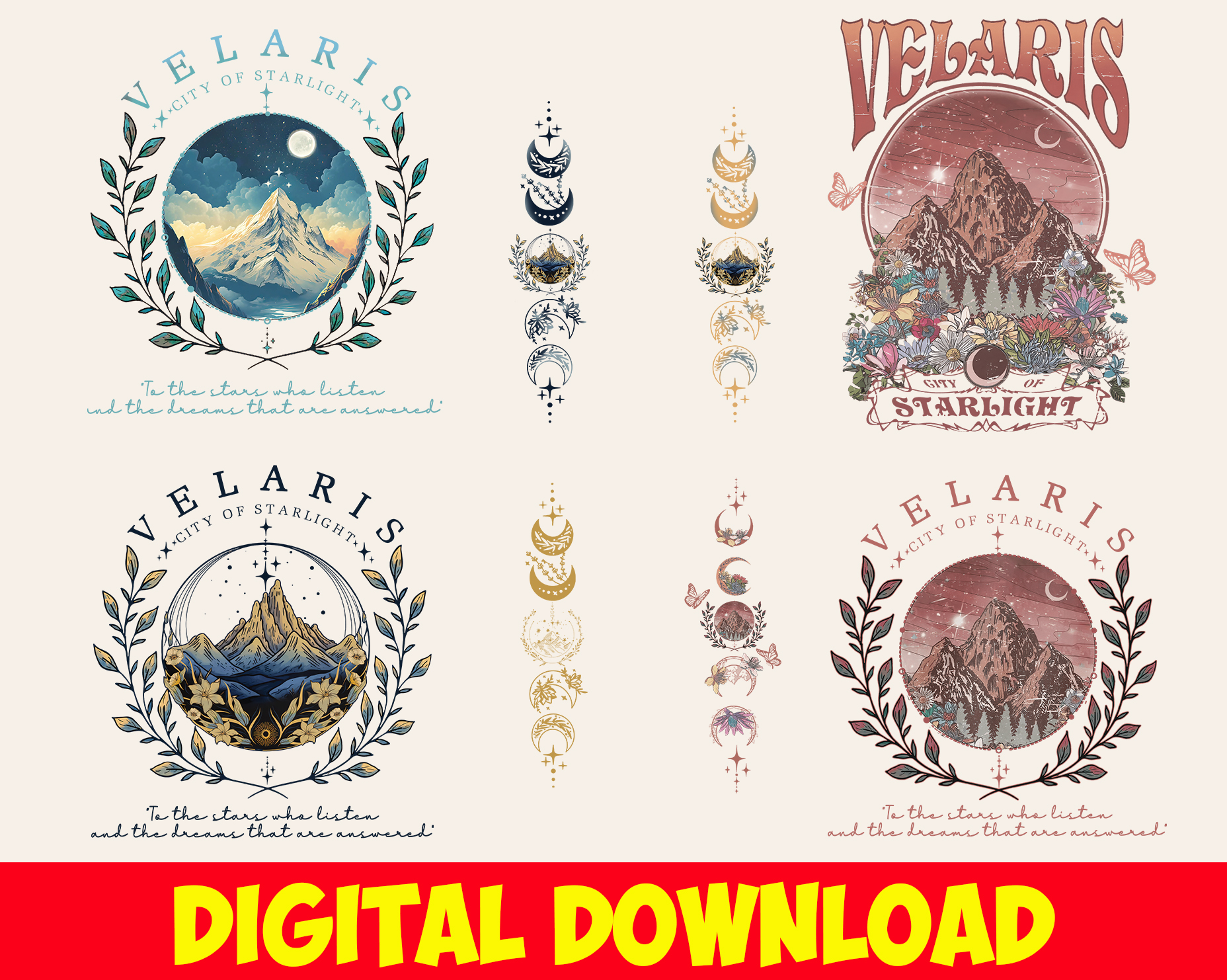 Velaris City Of Starlight ACOTAR Png Bundle, Fantasy Reader, | Inspire ...
