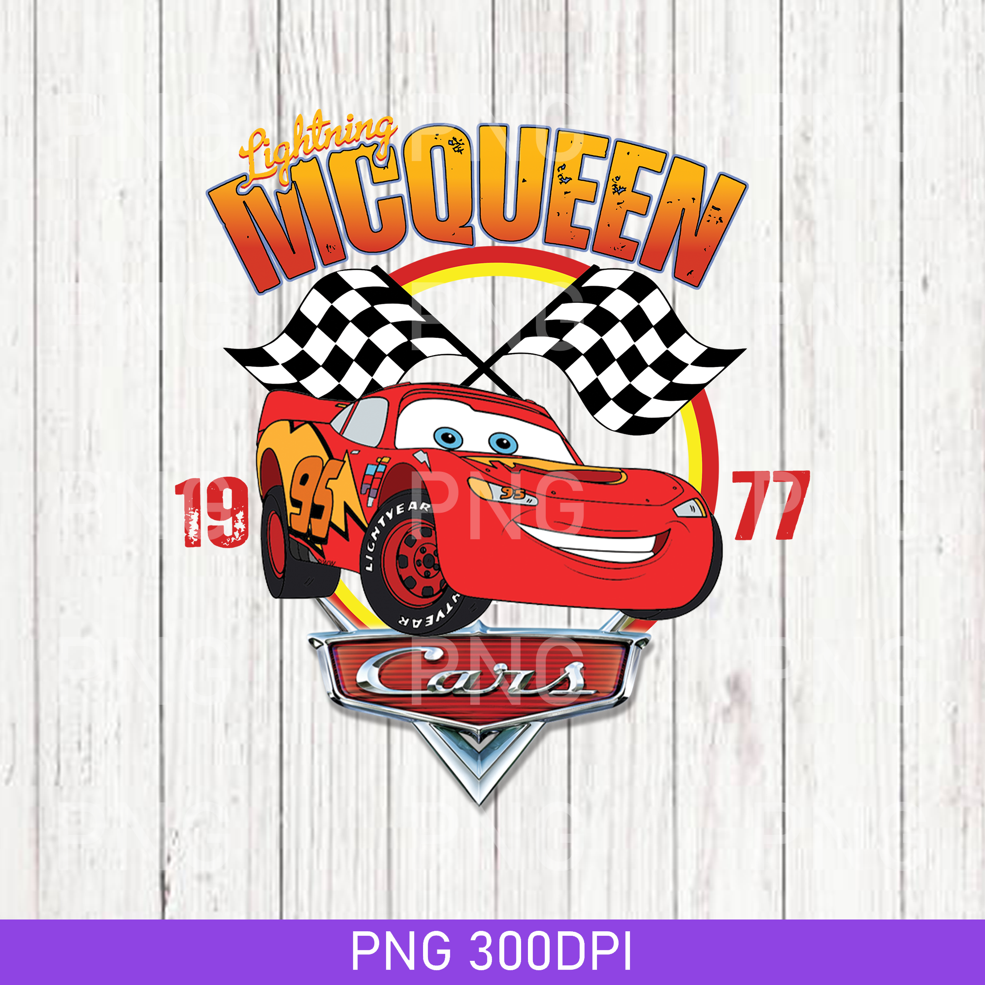 Vintage Disney Cars PNG, Lightning McQueen And Friends PNG, | Inspire ...