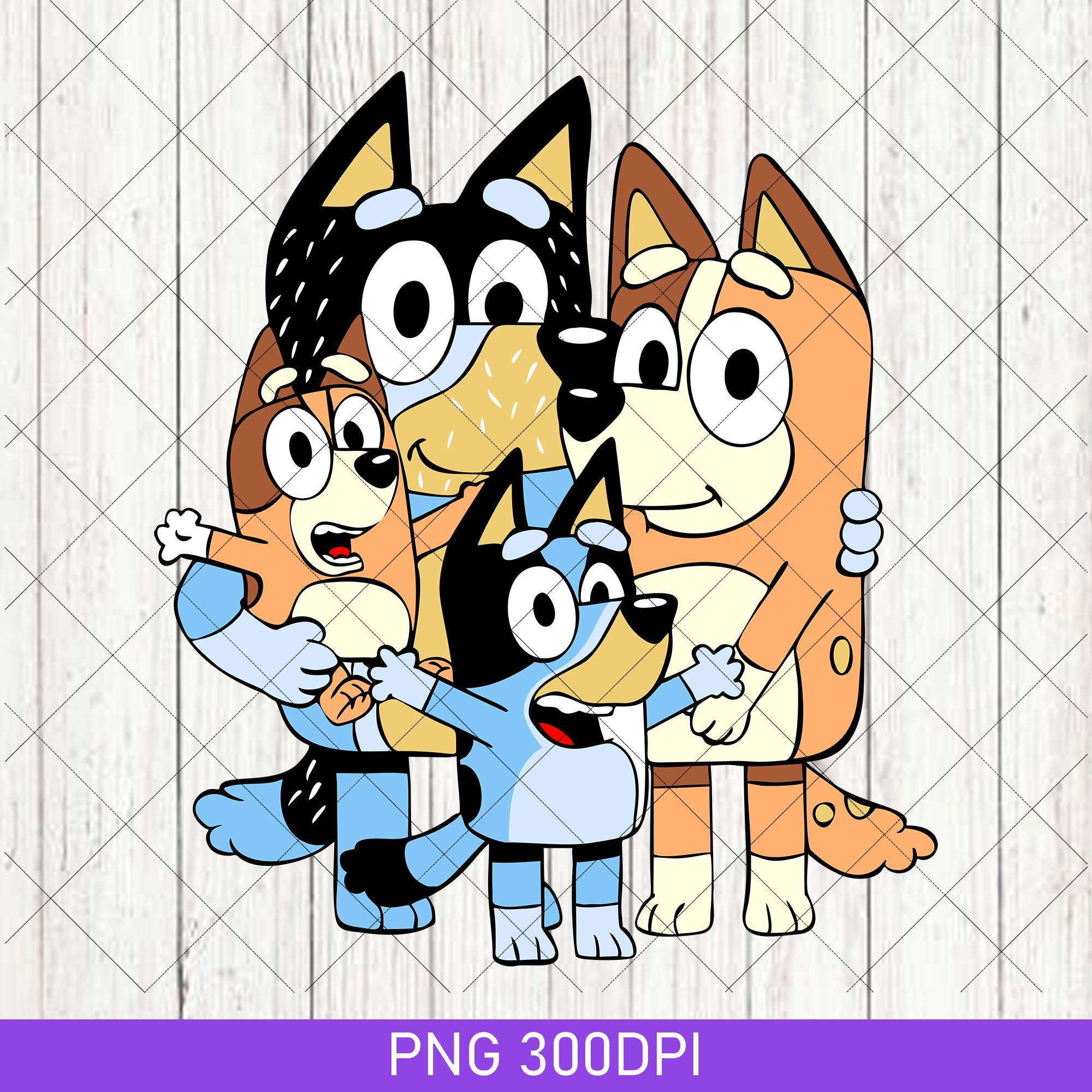 Retro Bluey Friends PNG, Bluey Family PNG, Bluey Png, Bluey - Inspire ...