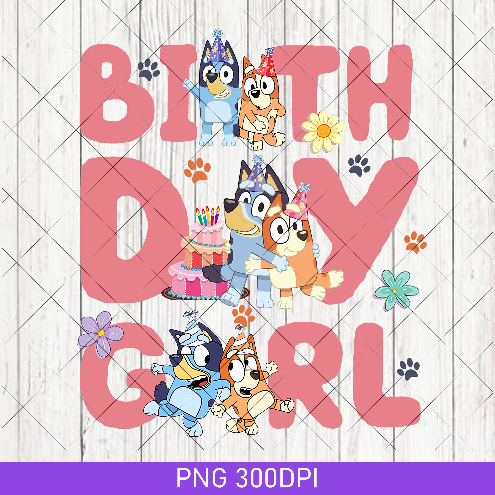 Birthday Girl PNG, Bluey Birthday Girl PNG, Personalized Blu | Inspire ...