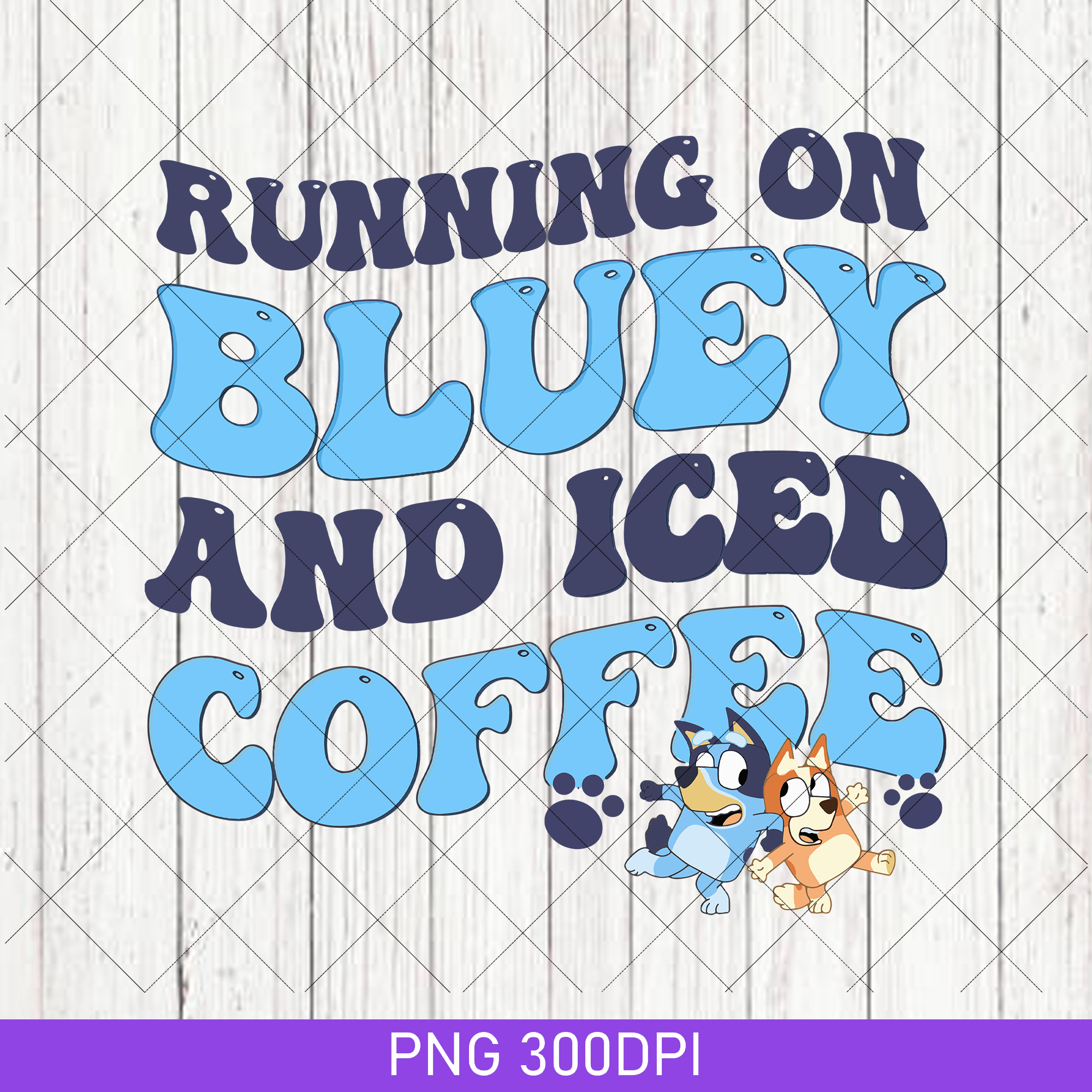 Running on Bluey and Iced Coffee PNG, Bluey Bingo Birthday G - Inspire ...