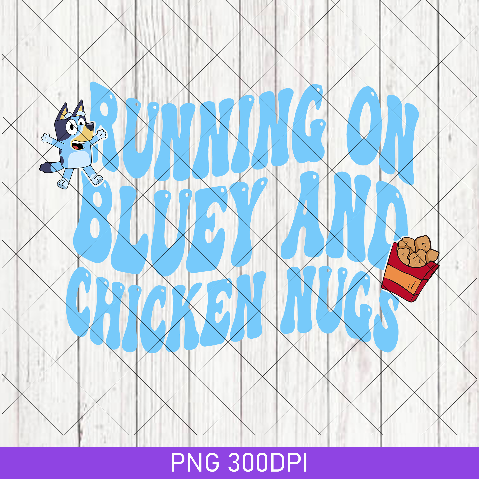 Retro Running On Bluey And Iced Coffee PNG, Running On Bluey - Inspire ...