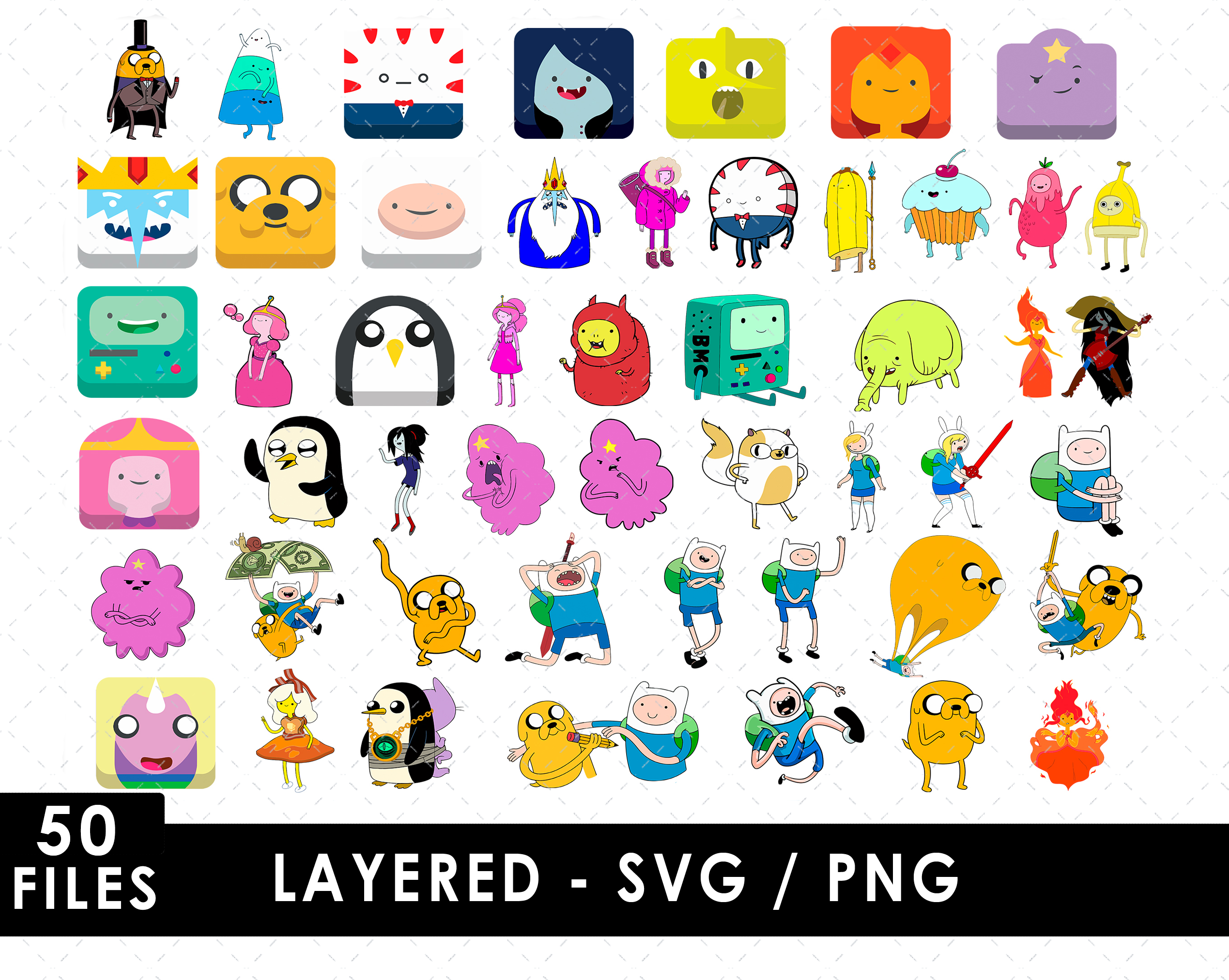 Adventure Time SVG & PNG Files Vector Images and Clipart Bun | Inspire ...